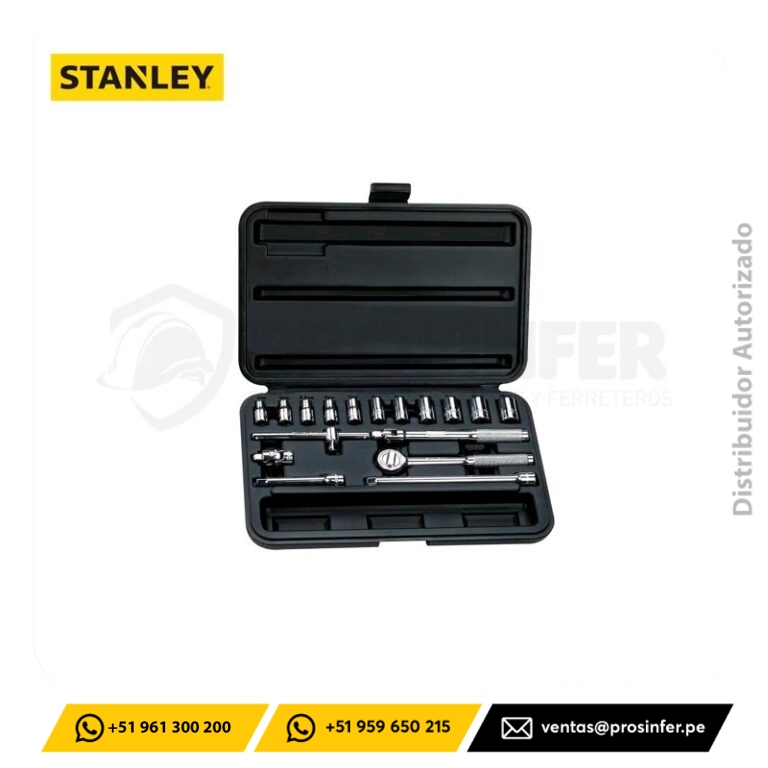 Juego de Dados Métrico 1/4", 18 piezas Stanley 86-117 en Perú - Prosinfer