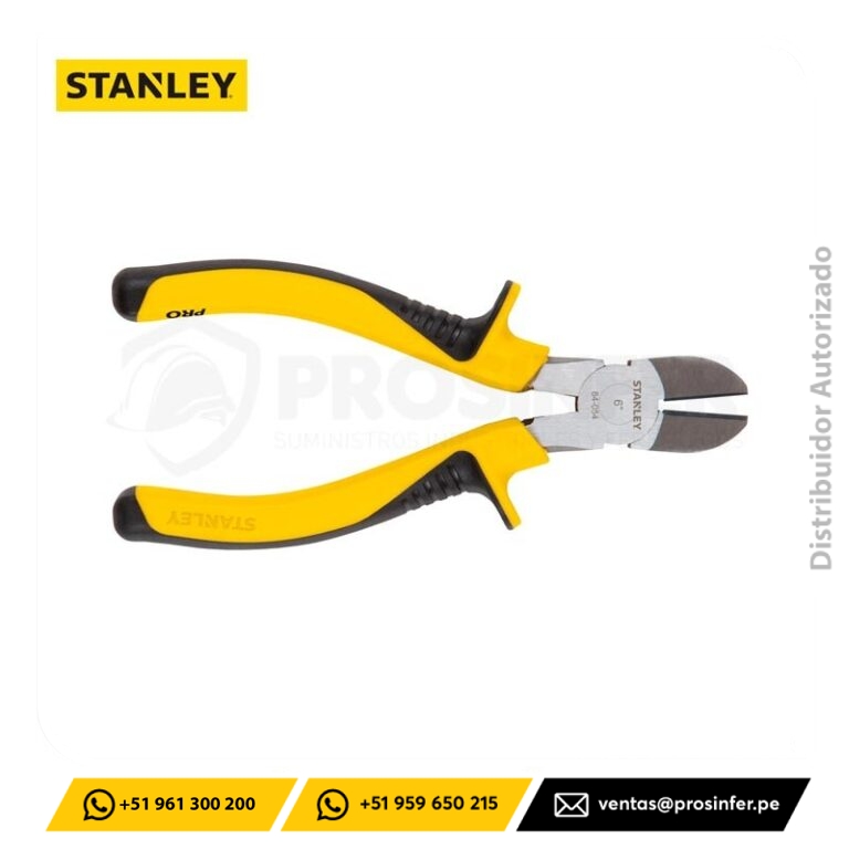 Alicate Pro Corte Diagonal 6″, 84-054 Stanley en Perú - Prosinfer